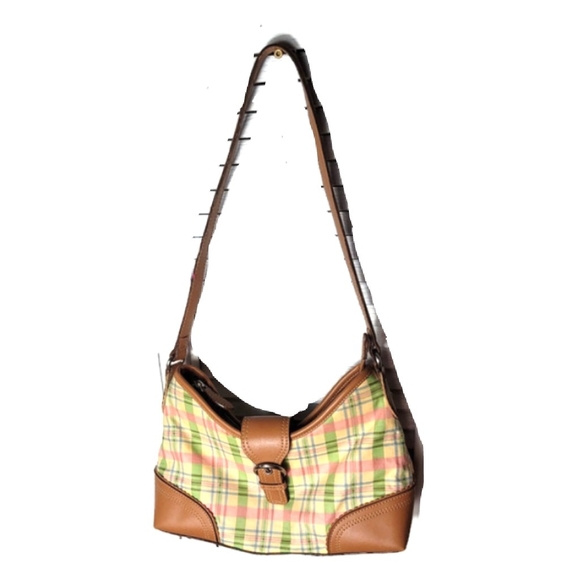 Relic | Bags | Relic By Fossil Pink Green Plaid Hobo Shoulder Bag ...